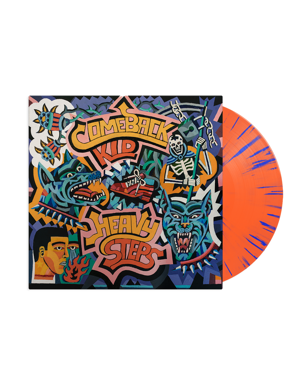 Heavy Steps LP (Orange Blue Splatter Variant) – Cut Loose Merch