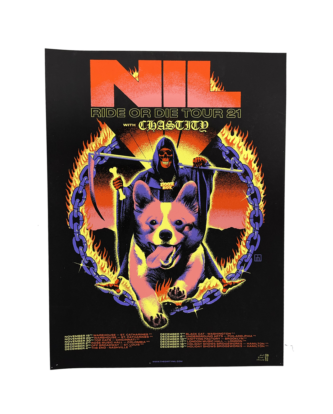 Ride Or Die Tour Screen Printed Poster – Cut Loose Merch